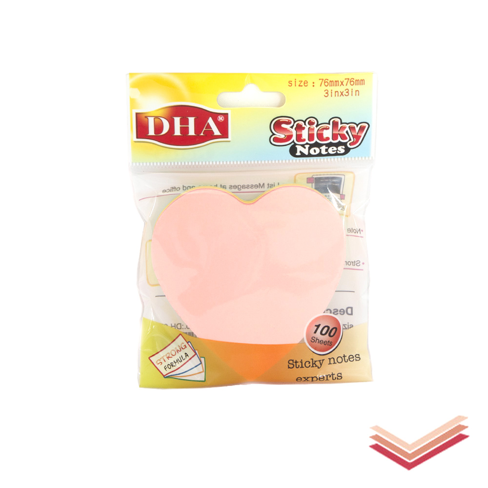NOTITAS ADHESIVAS DHA DH-9729 NEON 5 COLORES CORAZON | DHA | Compra ...